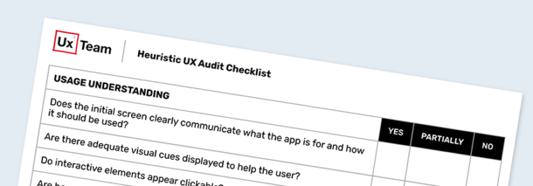 Free Heuristic UX Audit Checklist | Ux Team